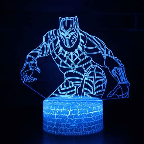 Lampe 3D Black Panther Livraison Gratuite