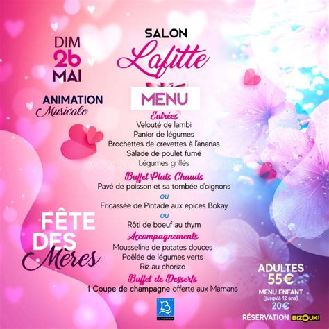 FETE DES MERES HOTEL BATELIERE Résa gratuite en ligne Agenda