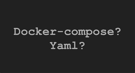 [docker] docker compose란 yaml은