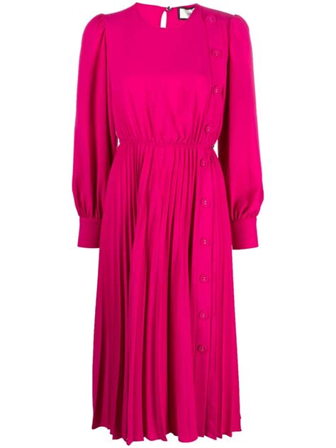 Nissa Pleated Skirt Midi Dress In Rosa ModeSens