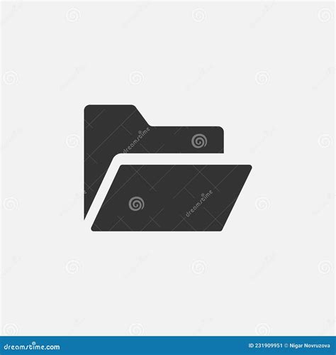 Linear Folder Icon Design Template Vector Illustration Stock