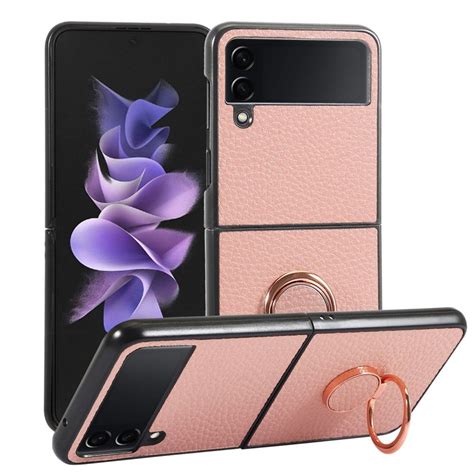 Coque Samsung Galaxy Z Flip 4 Finition Grainé avec Anneau