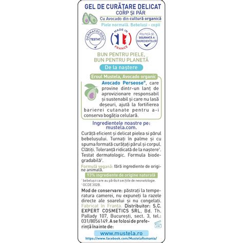Gel De Curatare Delicat Pentru Par Si Corp 200 Ml Mustela Farmacia
