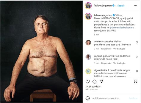 Wajngarten posta foto de Bolsonaro sem camisa Vítima da tal