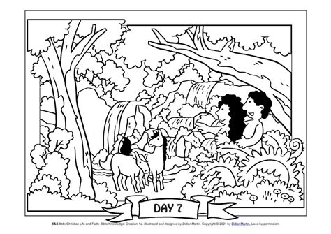 Gods Creation Of The World Coloring Pages
