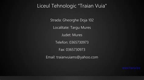 Liceul Tehnologic Traian Vuia Targu Mures Youtube