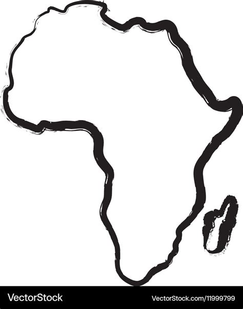 Africa Map Silhouette Royalty Free Vector Image