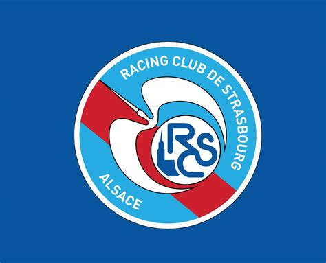 RC Strasbourg Club Logo Symbol Ligue 1 Football French Abstract Design