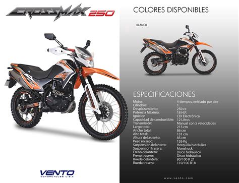 Crossmax 250 Vento Motorcycles U S A