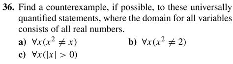 solved find a counterexample if possible to these