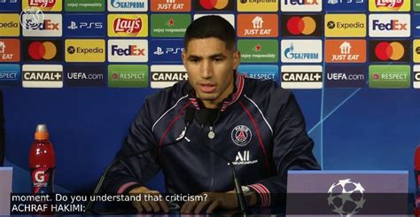 Conf De Presse Pros Hakimi Les Gens Critiquent Toujours Qu On Joue