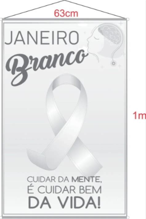 Banner Janeiro Branco Mês de Conscientização Saúde Mental
