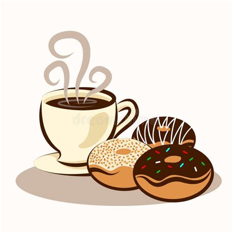 Coffee And Doughnuts Clipart