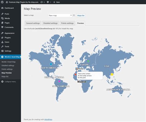 World Interactive Html Map For Wordpress