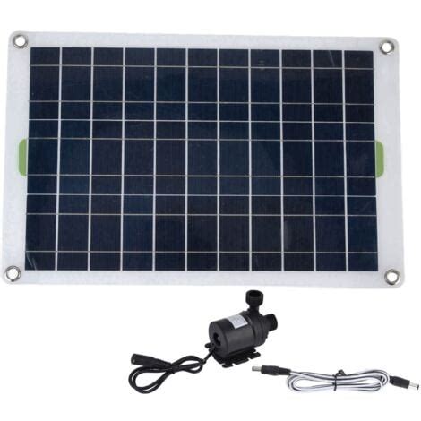 Eosnow Kit de pompe à eau solaire panneau 800L h 12V faible bruit