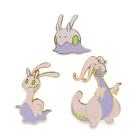 Goomy Sliggoo Goodra Pokémon Pins 3 Pack Pokémon Center UK
