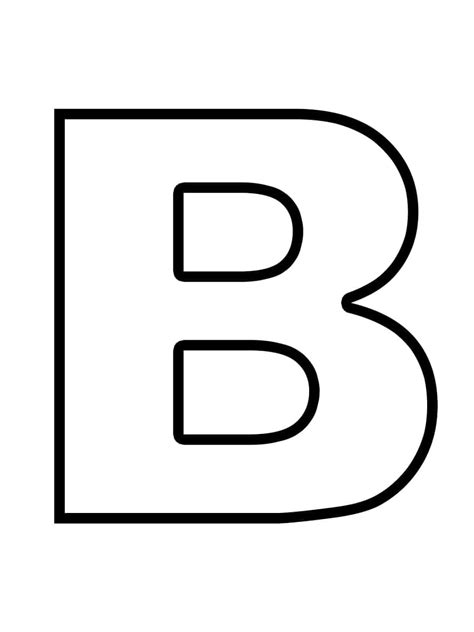 Dibujos De Letra B Imprimible Gratis Para Colorear Para Colorear