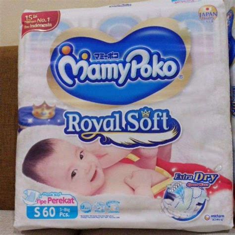 Jual MamyPoko Royal Soft Extra Dry Perekat Ukuran S 60 Di Seller