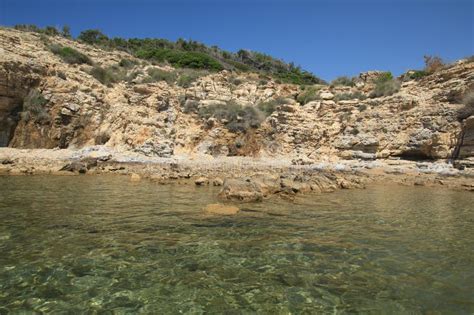 Stolac Naturist Stony Beach On The Island Of Rab In Croatia Stock Image