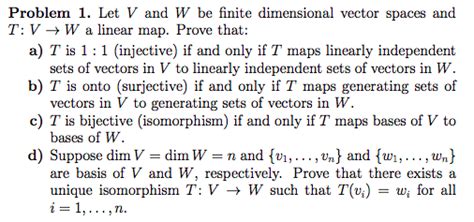 solved problem 1 let v and w be finite dimensional vector