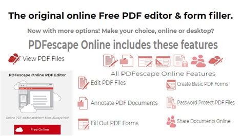 pdfescape free pdf editor and free pdf form filler youtube