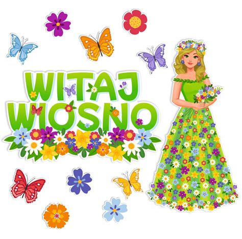 Dekoracja Wiosenna Pani Wiosna Rozmiar Xxl Allegro Pl