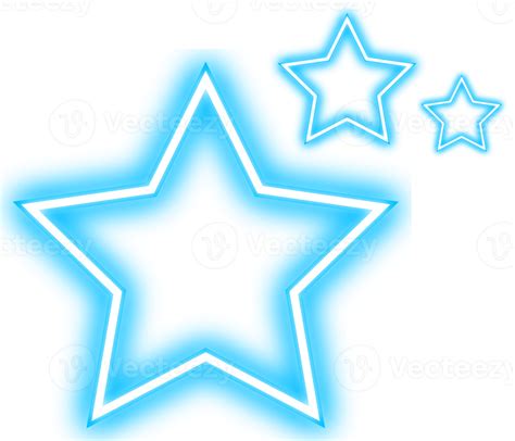 vívido néon Estrela em transparente fundo 23207231 PNG