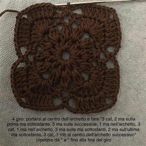 Piccola Piastrella Uncinetto Spiegazioni E Schema Crochet