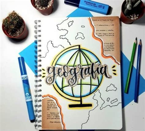 Portadas de geografía fáciles para imprimir secundaria