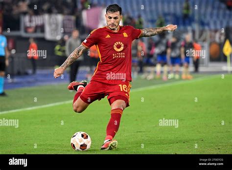 Rome Italy 05th Oct 2023 Leandro Paredes Of AS Roma In Action