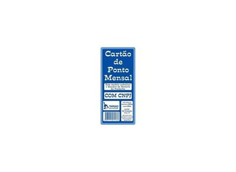 Cartão Ponto Mensal Tamoio 100 Folhas Palha o Melhor Preço é no Zoom