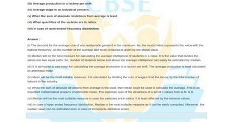 NCERT Solutions For Class 11 Economics Statistics Chapter 5 Pdf