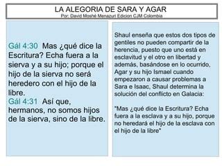 La Alegoria De Sara Y Agar PPT