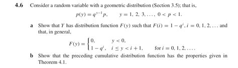 solved 4 6 consider a random variable with a geometric