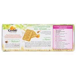 Gerblé Fibres 20 Biscuits Crousti Son miel sésame 46 de sucres en moins