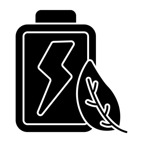 A Solid Design Icon Of Eco Battery 34463502 Vector Art At Vecteezy