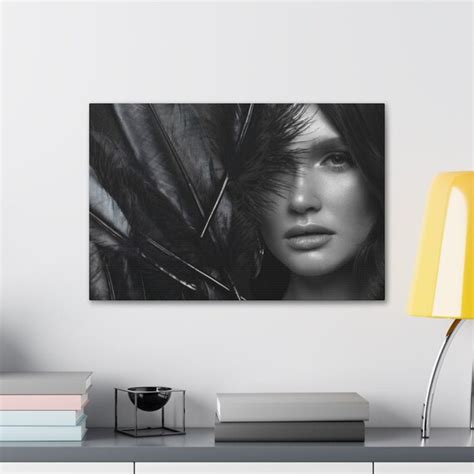 Wall Art Girl Black Wall Art Print Canvas Wall Art Decor Etsy