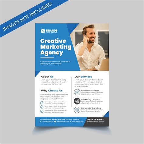 Kreative Unternehmens Flyer Vorlage Premium Vektor