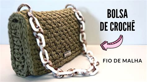 BOLSA DE CROCHÊ fio de malha fácil passo a passo iniciantes