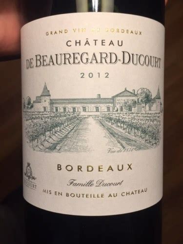 Ch Teau De Beauregard Ducourt Bordeaux Blanc Vivino Brasil