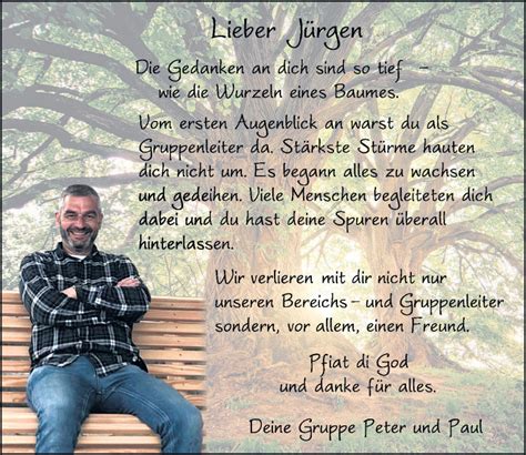 Traueranzeigen von Jürgen Mittelbayerische Trauer