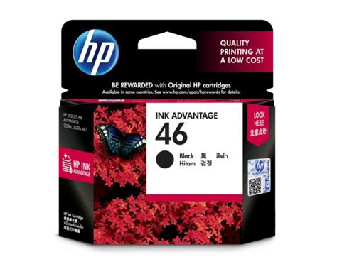 HP 46 Black Original Ink Advantage Cartridge CZ637AA Shop HP