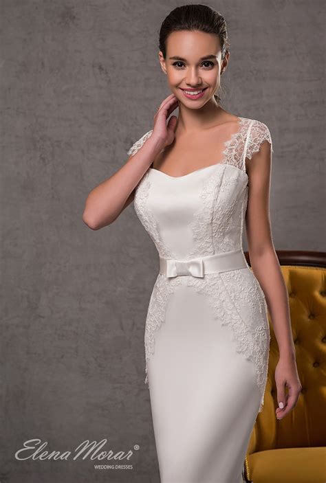 Robe de mariée sirène satin et dentelle Oksana