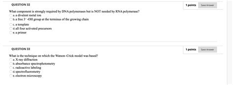 solved question 32 1 points save answer what component is