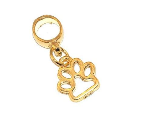 Berloque Pingente Pata Cachorro Pet Folheado A Ouro 18k Milena Joias