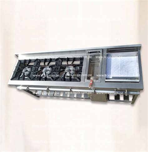 Cocina Industrial 4 Hornillas Con Horno Licaje S A