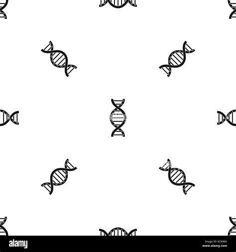 DNA Spiral Pattern Seamless Black Stock Vector Image Art Alamy
