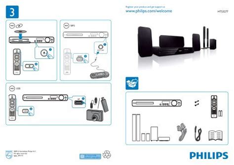 Philips Home Cinéma 5 enceintes Guide de mise en route ENG