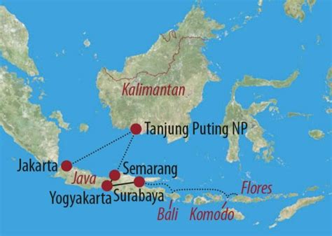 Indonesien Borneo Java Bali Komodo Np Mit Dem Flussboot In