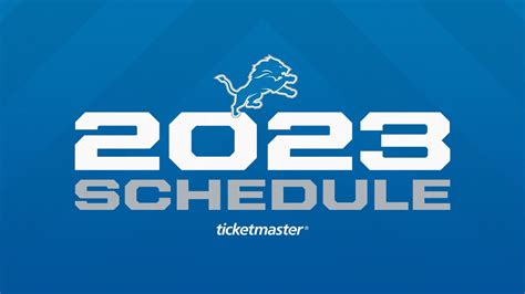 Detroit Lions Printable Schedule